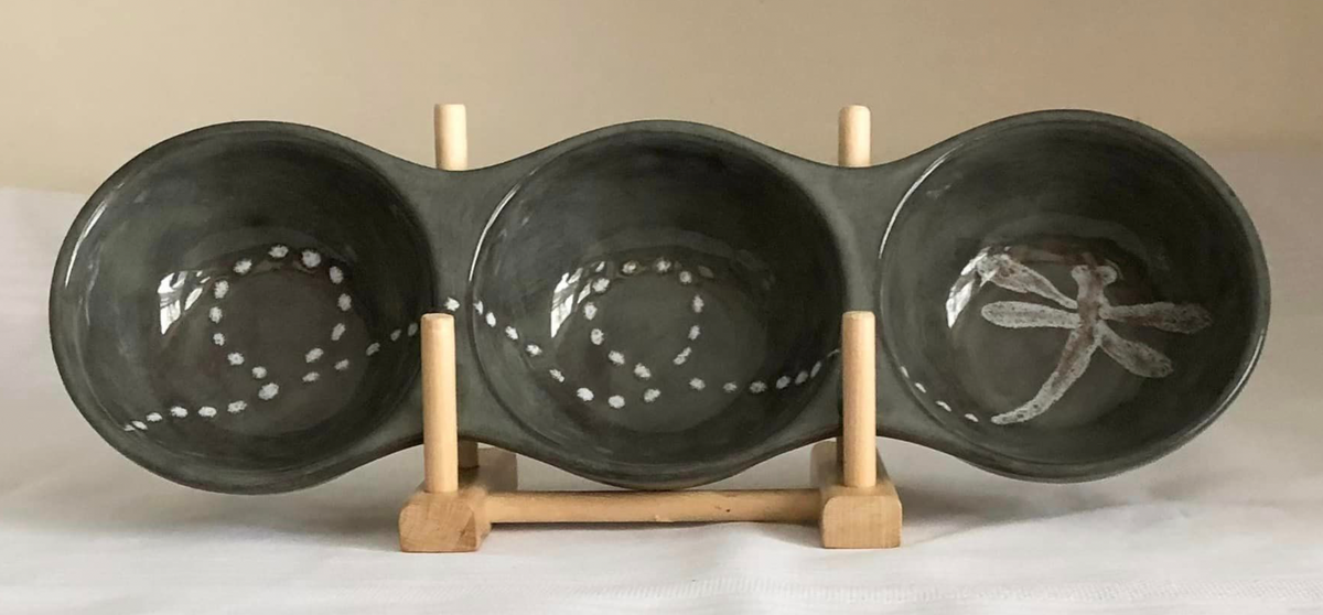 Dragonfly 3 Part Dipping Tray – North End Gallery
