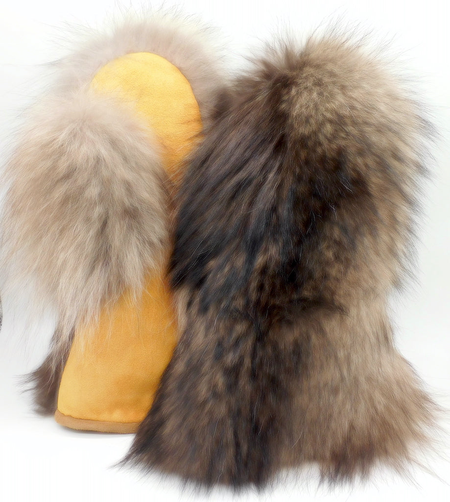 Gauntlets-Timber Wolf Fur / Moosehide – North End Gallery