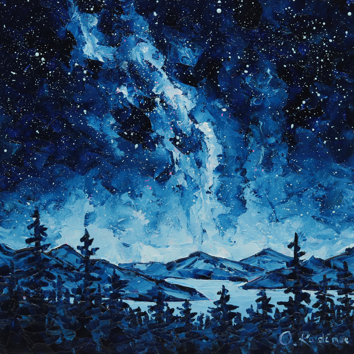 Blue Northern Lights - Print on Canvas - Olga Rodina - 12x12 – North ...