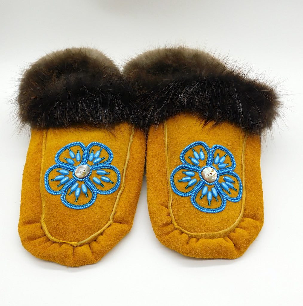 Beaded Slippers-Floral Design- Size 13 – North End Gallery