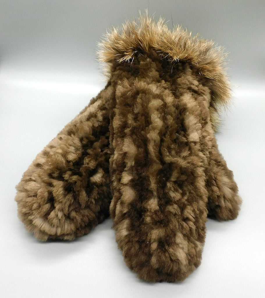 Beaver Fur Mitts-Lynx Trim – North End Gallery