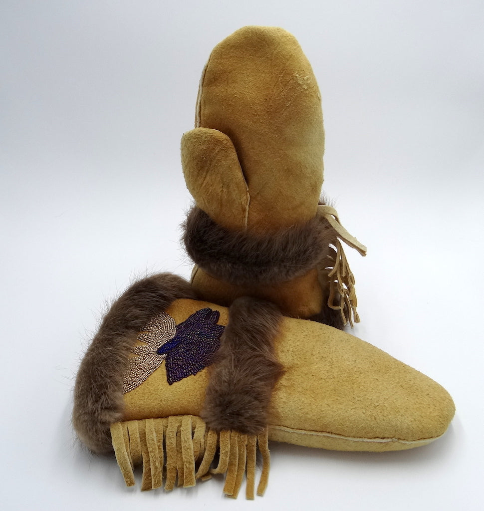 Beaded Gauntlets -Moose Design – North End Gallery