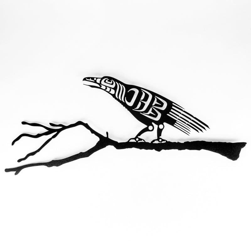 First Nations Raven Branch - Black – North End Gallery